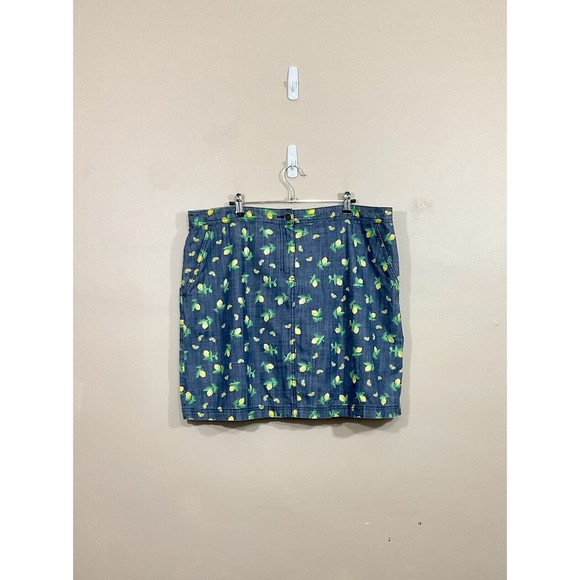 Karen Scott | Shorts | Karen Scott Womens Lemon Print Skort 8 Blue ...